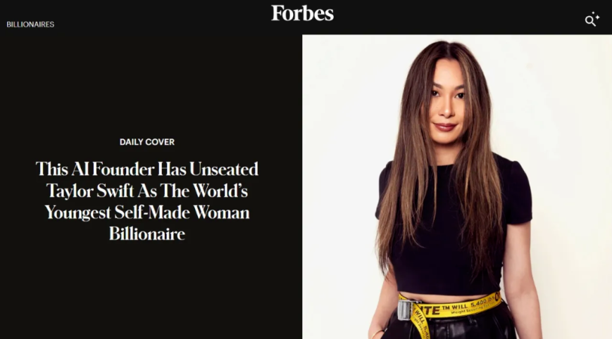 超越霉霉，30岁华裔成为最年轻白手起家女性亿万富豪_天维新闻频道 - Skykiwi.com